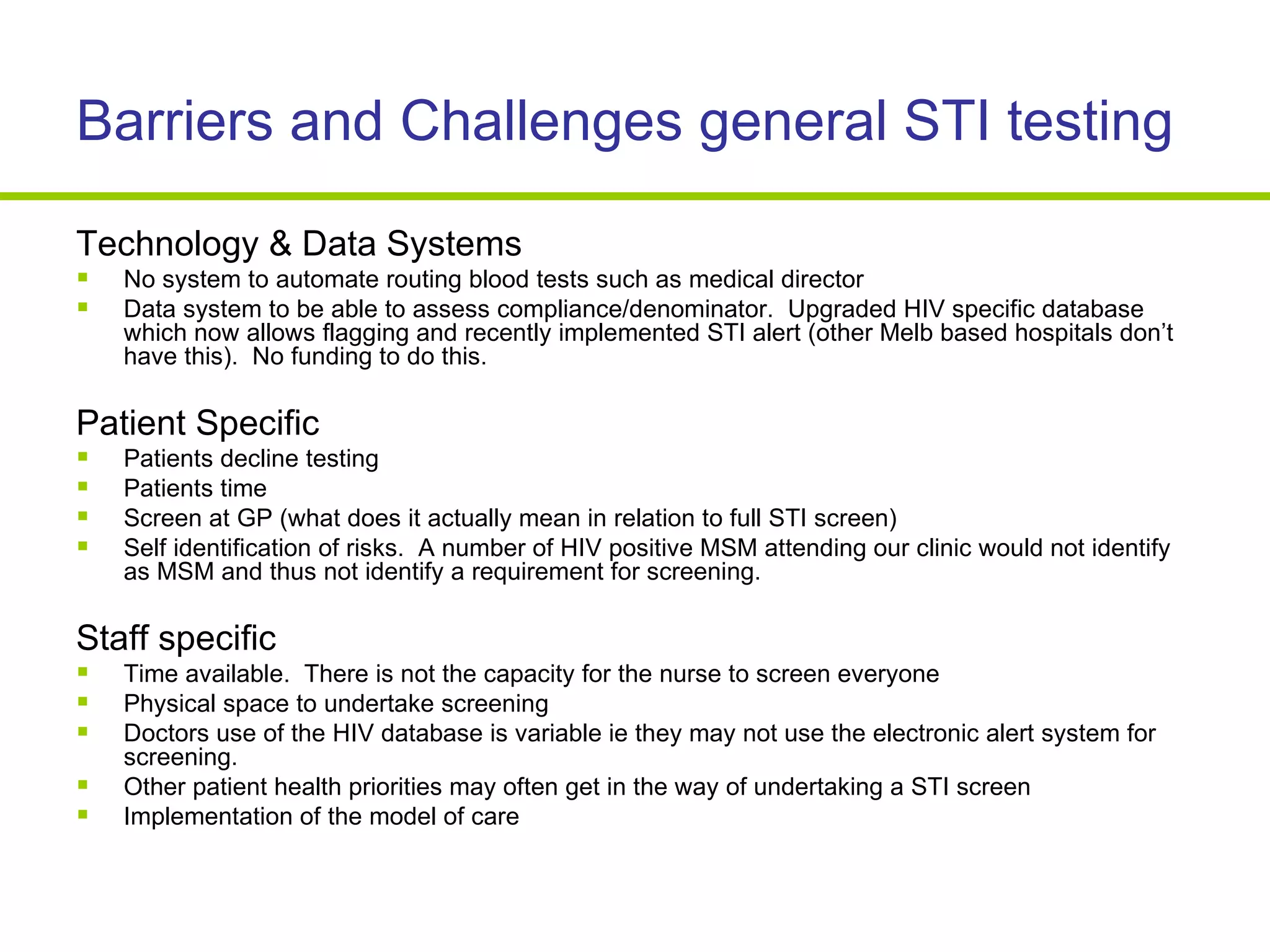 Victorian HIV Service STI Project | PPT | Sexual Health | Diseases and ...