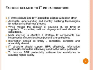 Bpr implementation process an analysis of key success & failure factors | PPT