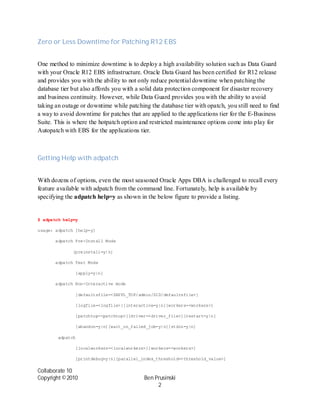 Oracle Release 12 E-Business Suite Patching Best Practices | PDF