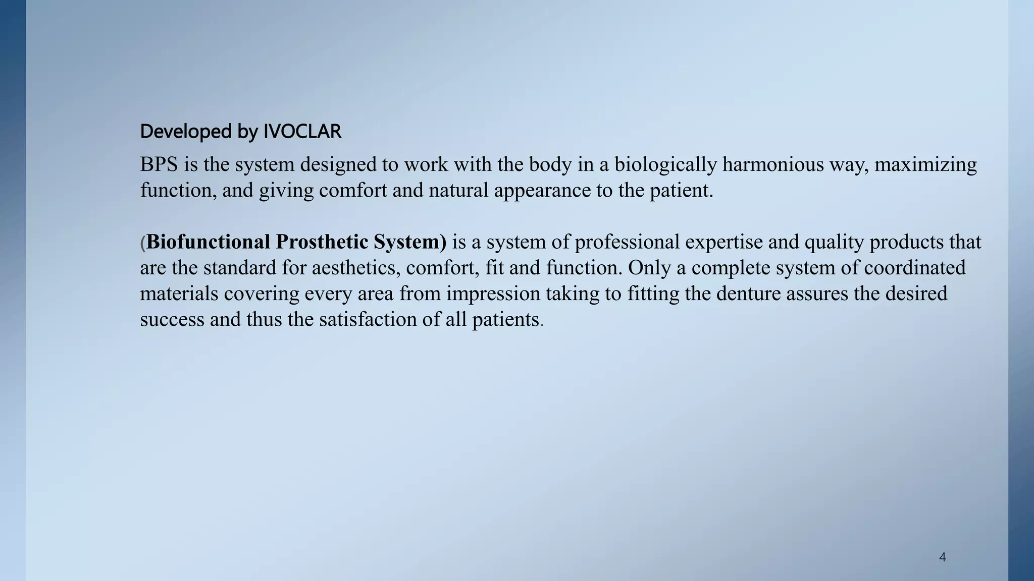 biofunctional prosthetic system | PPTX