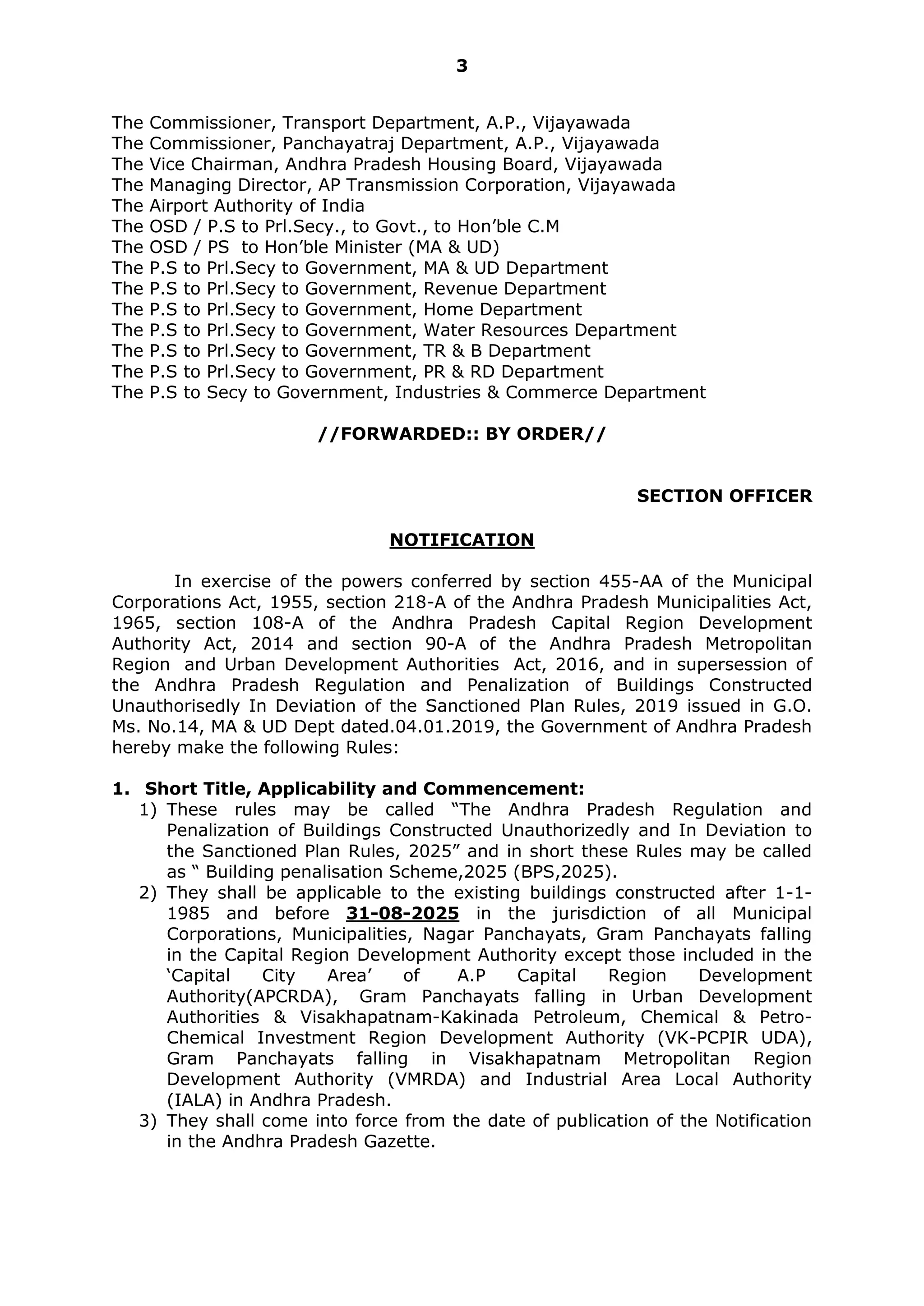 BPS ( Regulation and Penalization of Buildings) - Extension -2025MAUD ...