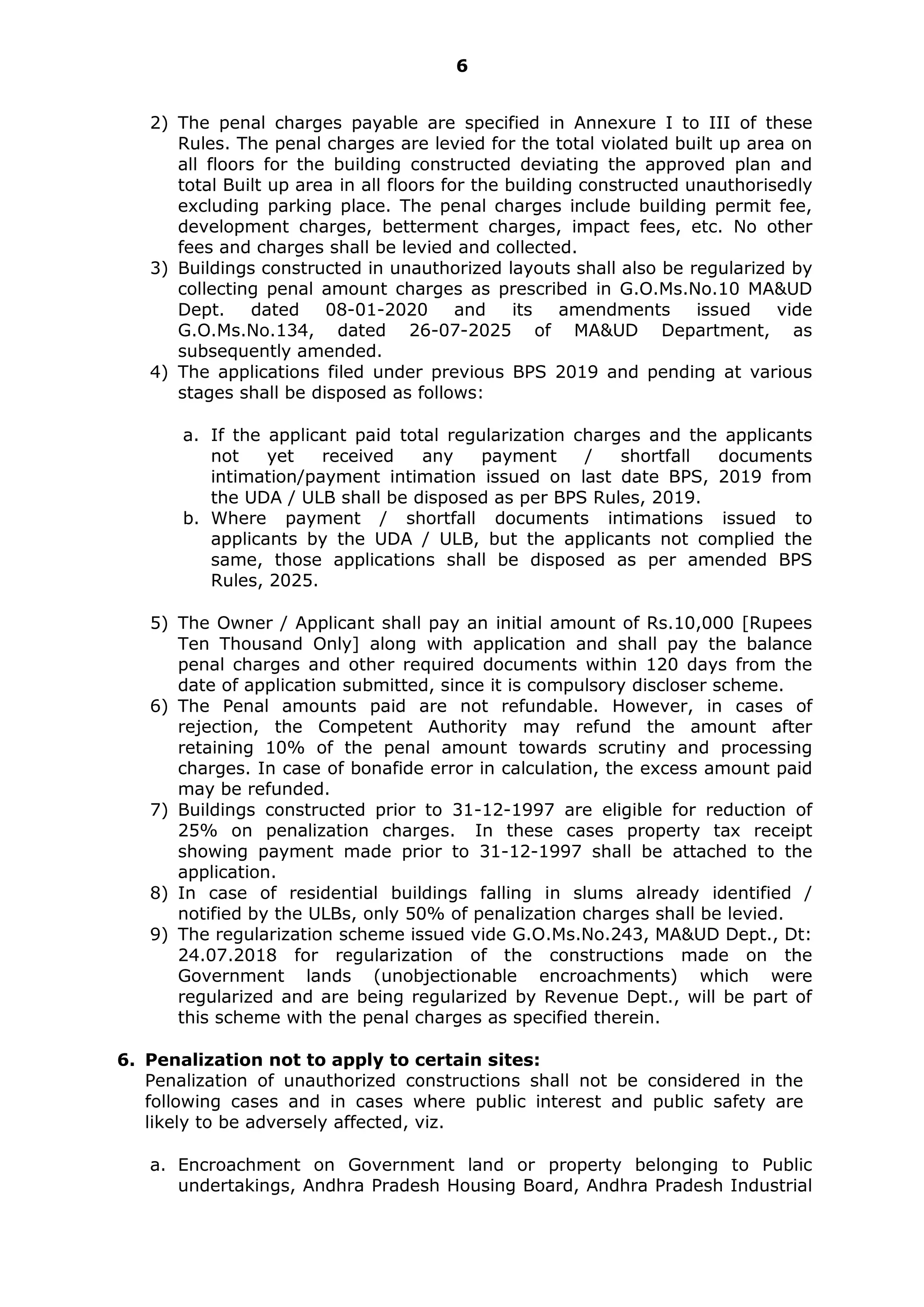 BPS ( Regulation and Penalization of Buildings) - Extension -2025MAUD ...