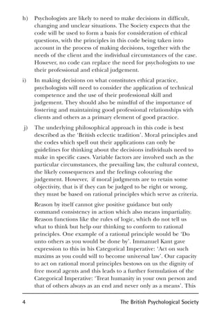 Bps code of ethics | PDF