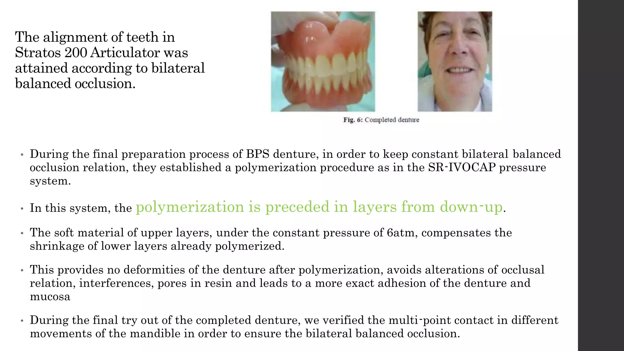 journal cub presentation on Bps denture/biofunctional prosthetic system ...
