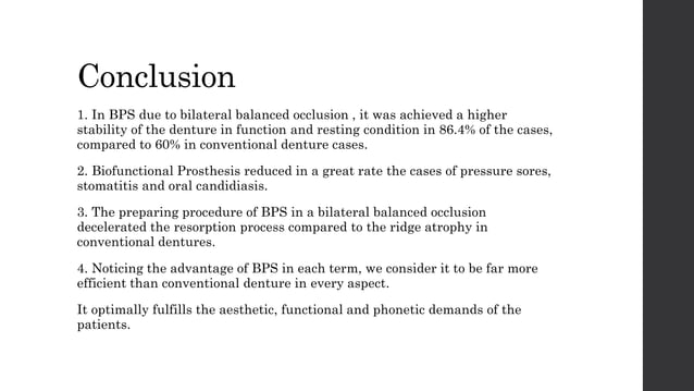 journal cub presentation on Bps denture/biofunctional prosthetic system ...