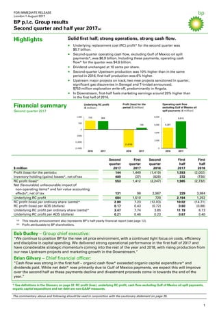 BP second quarter 2017 results | PDF