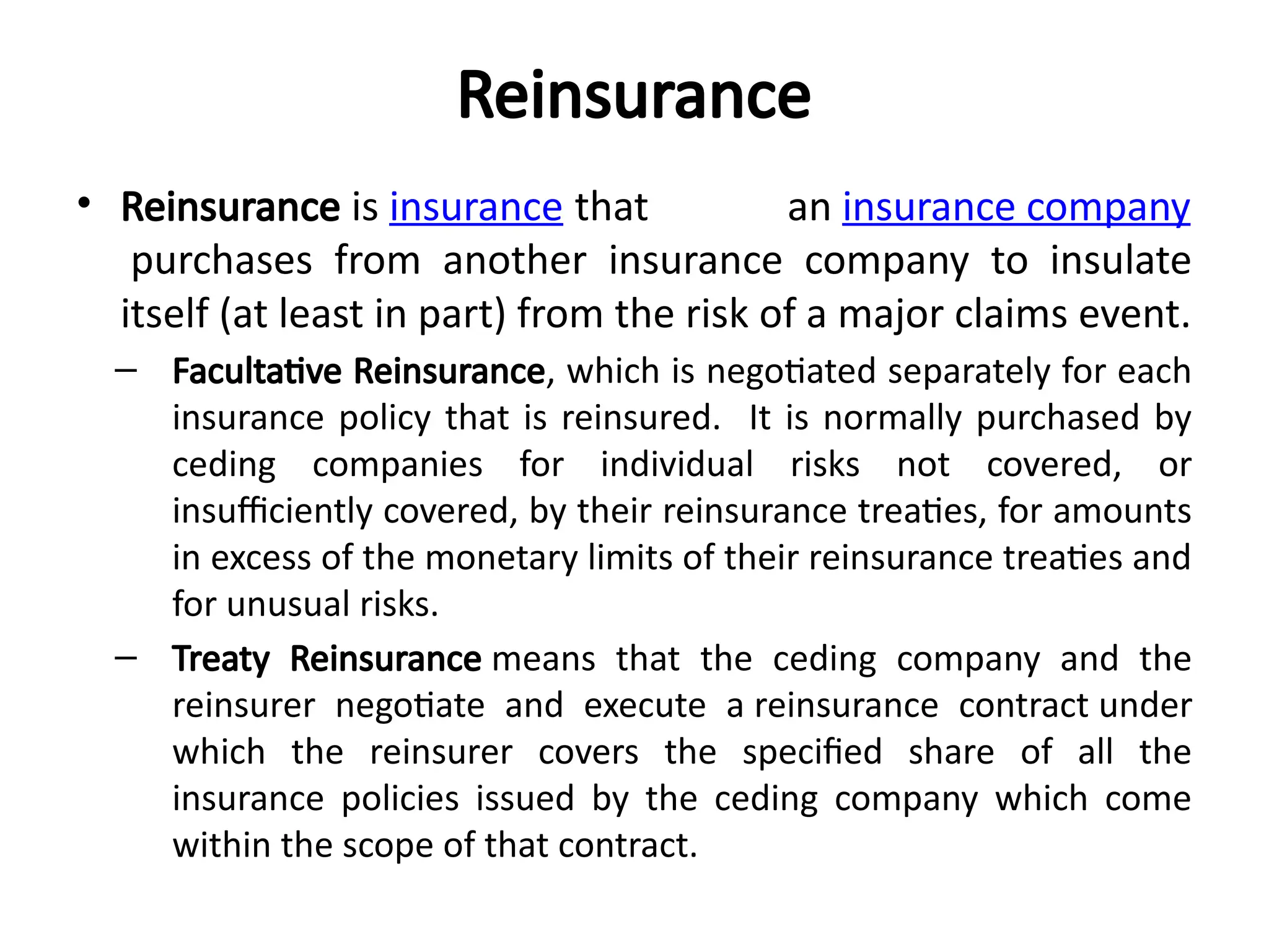 Insurance and insurance markets briefnotes | PPTX