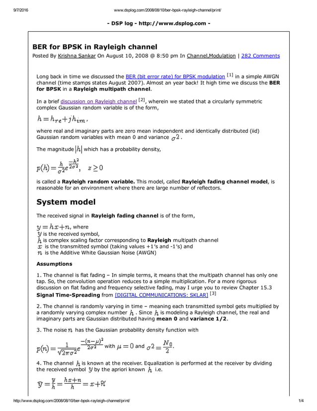 Bpsk rayleigh | PDF