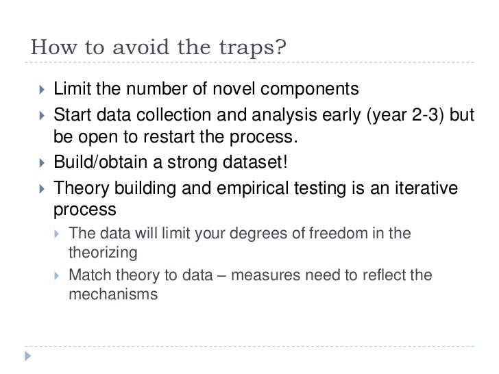 How to avoid the traps?