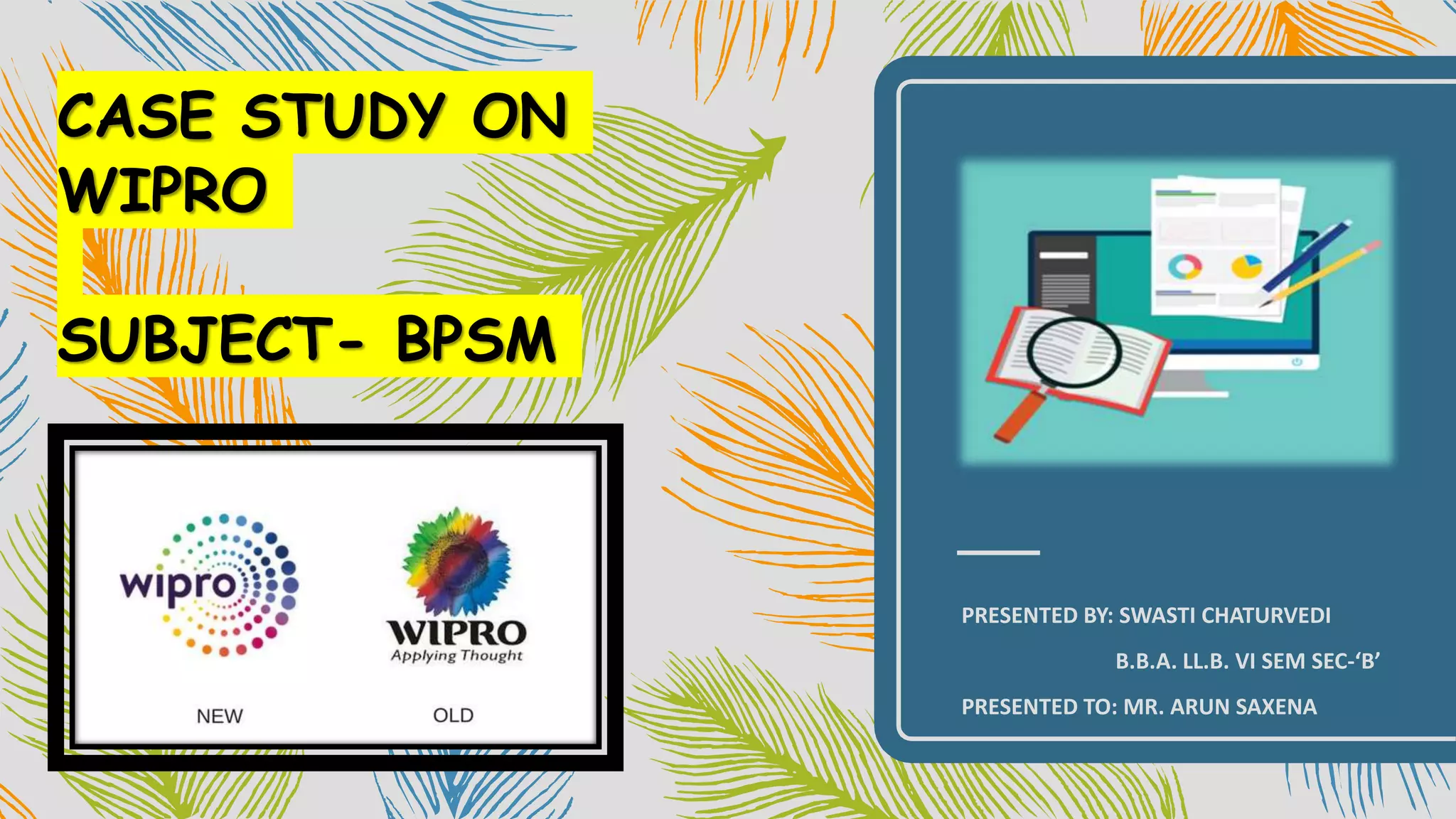 Case Study on WIPRO | PPTX