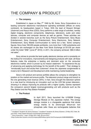 Business Plan - Sony in chile Jean Lemercier & Cécilia Cosnard des Closets | PDF