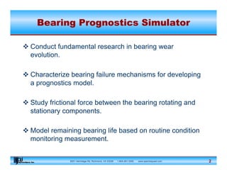 Bearing Prognostics Simulator (BPS) | PDF