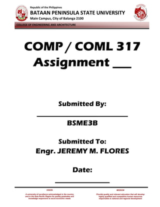 Bpsu bsme3 b comp coml 317 | PDF
