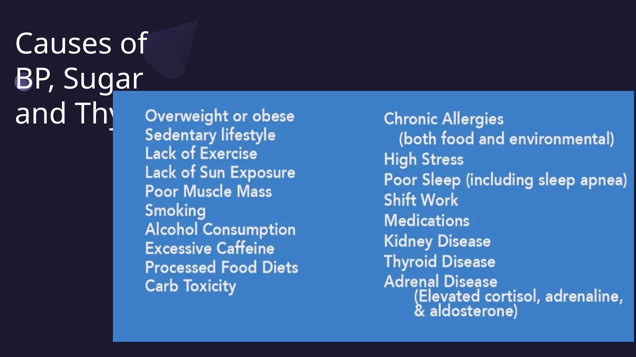 BP, SUGAR & THYROID.lifestyle disease and solution | PPTX
