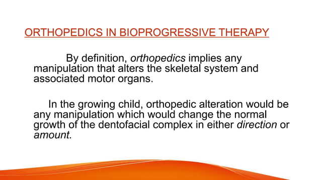 Bioprogressive theraphy | PPT