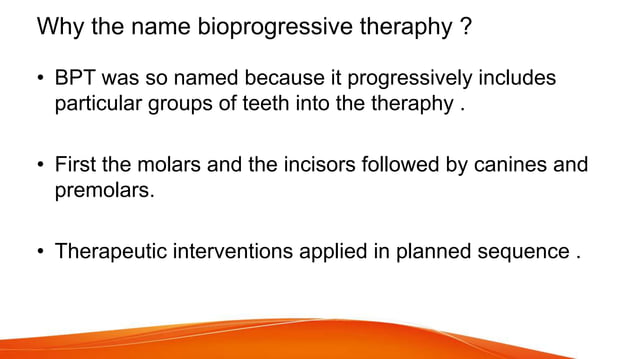 Bioprogressive theraphy | PPTX