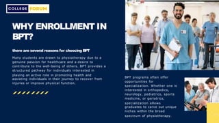 Why bachelors of physiotherapy is best career option for students? | PPT
