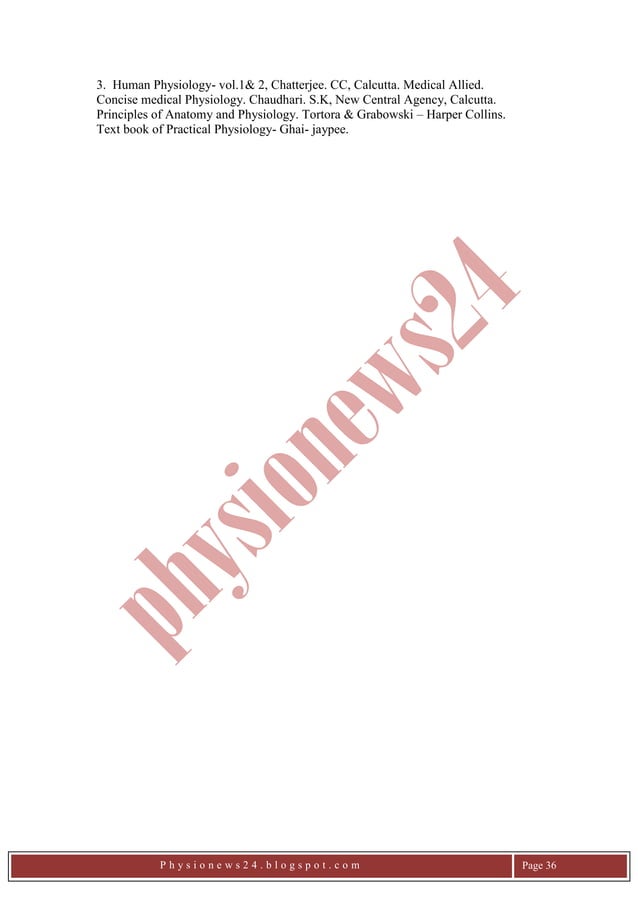 BPT course curriculum- University of Dhaka | PDF