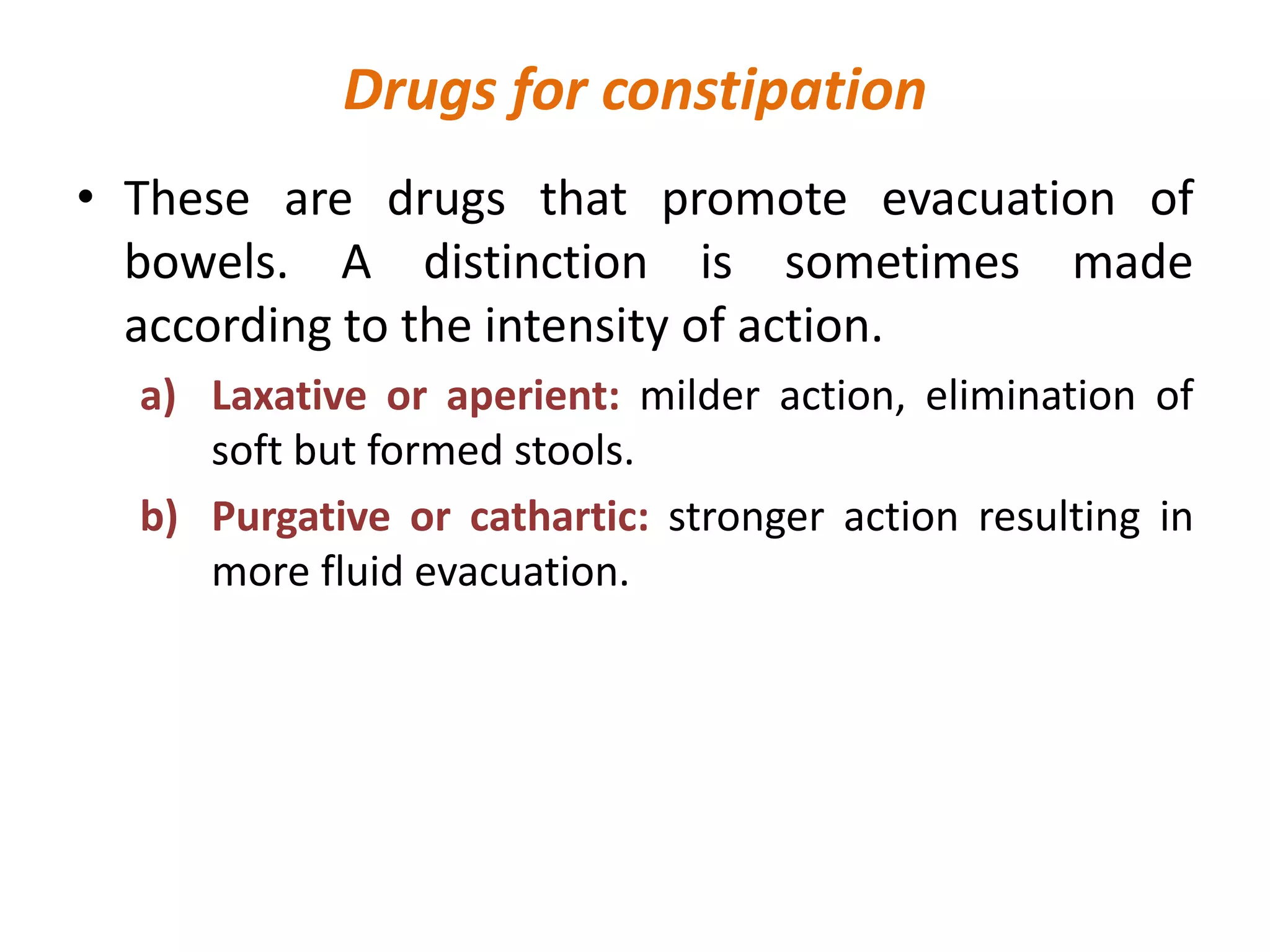 Drugs for constipation | PPTX