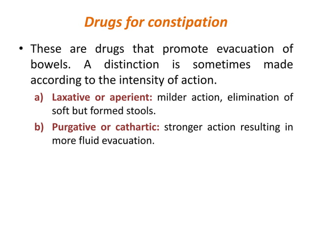 Drugs for constipation | PPTX | Digestive Disorders | Diseases and ...