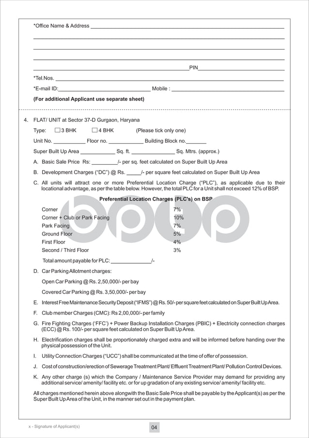 Bptp new-launch-sec-37d-gurgaon new-project_application_form_37-d ...