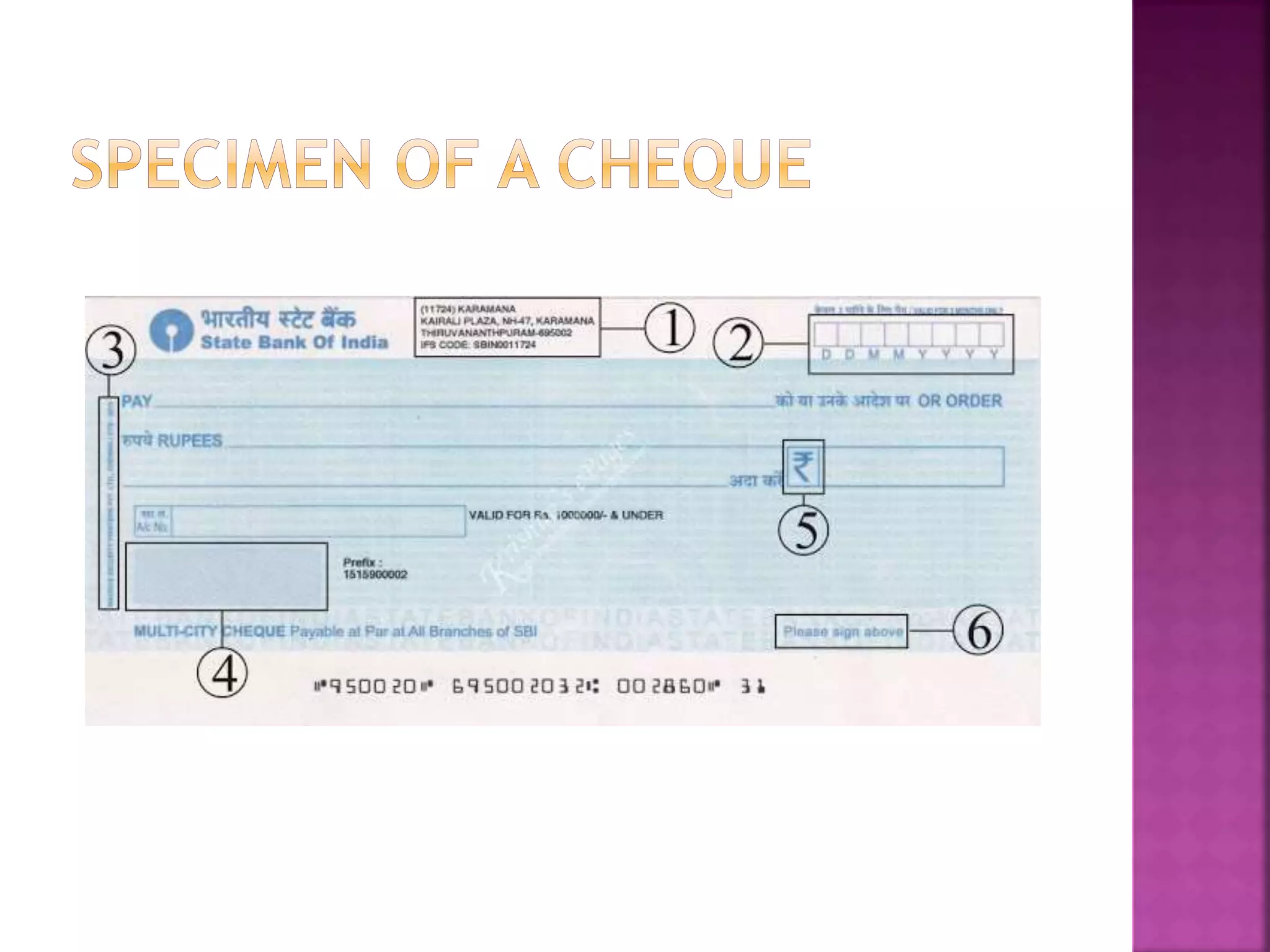 cheques presentation | PPTX