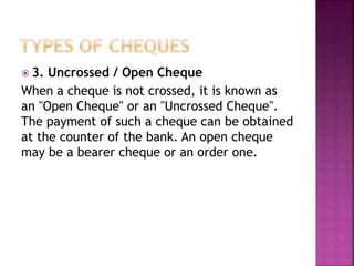 cheques presentation | PPTX