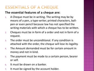 cheques presentation | PPTX