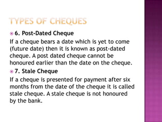 Bpt seminar - cheques | PPT