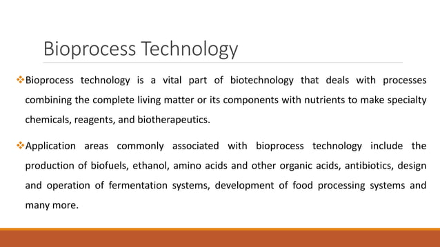 Bioprocess Technology | PPT