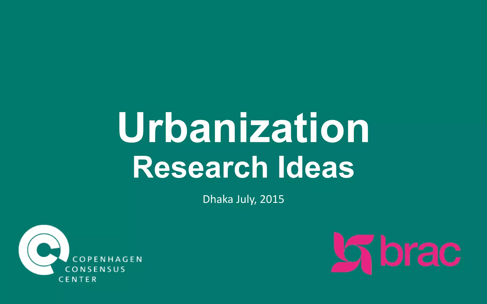 Top Ideas for Urbanization | PPT