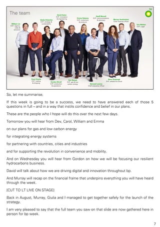 BP Bernard Looney- Opening statements week BP Week | PDF