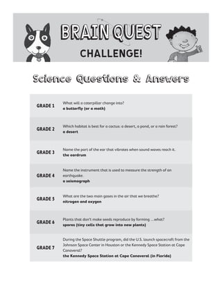 Bq challenge-q+a science | PDF