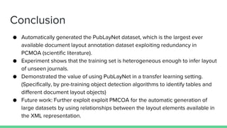 PubLayNet: Largest Dataset ever for Document Layout Analysis | PPTX