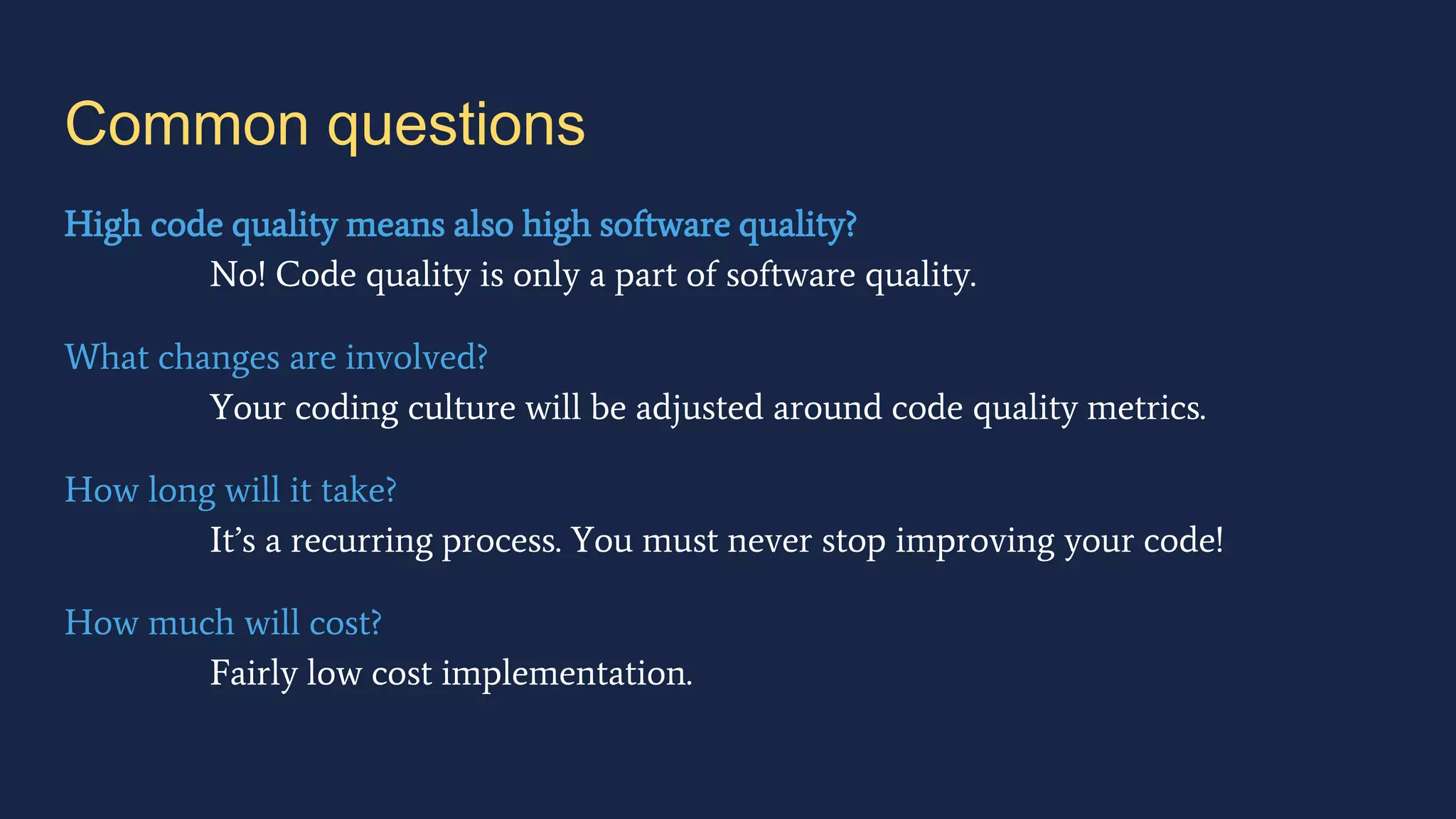 Code quality | PPT