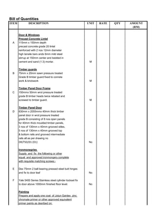 M3 EG BQ for timber panel door | PDF