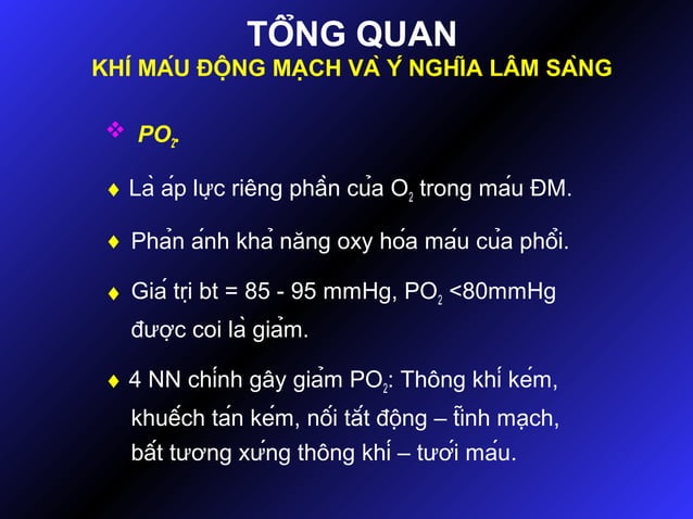 THAY ĐỔI CÁC THÔNG SỐ: PO2, PCO2, HCO3 - , PH MÁU ĐỘNG MẠCH TRONG LỌC MÁU LIÊN TỤC TĨNH MẠCH ...