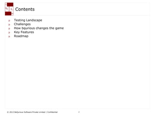 bqurious Test Automation & Management Suite | PPT