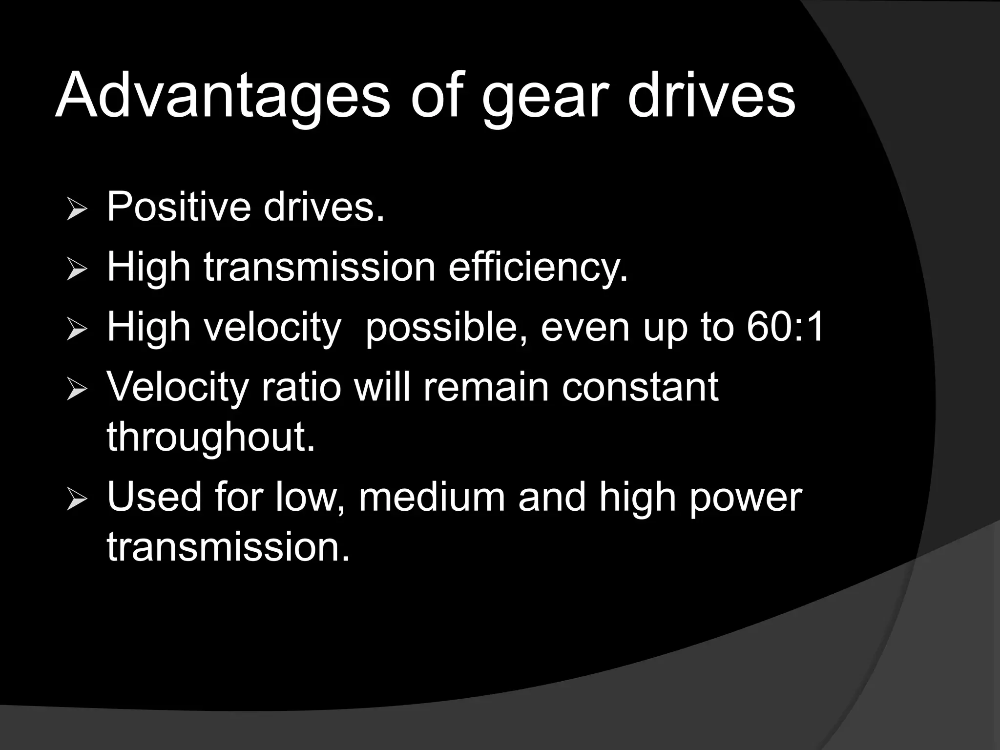 Types of gear drives | PPTX