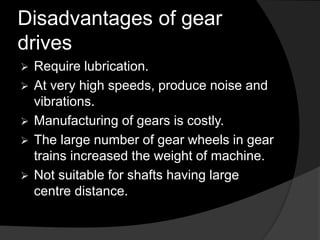 Types of gear drives | PPTX