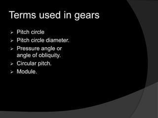 Types of gear drives | PPTX