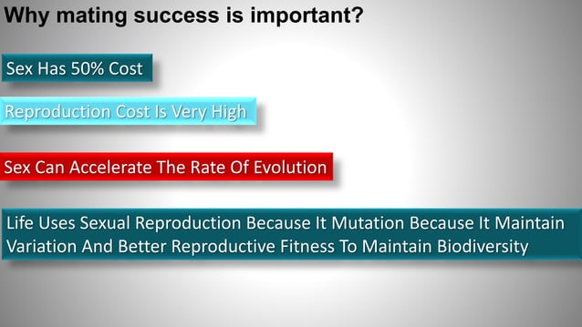 Sexual Selection Mating Behavior Pptx