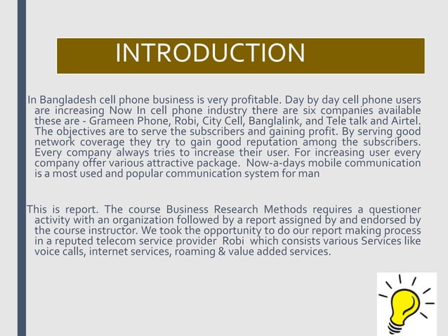 Customer Satisfaction Survey On Robi Axiata LTD | PPT