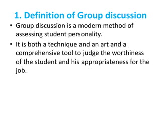 Business Communication project on group discussion .pptx