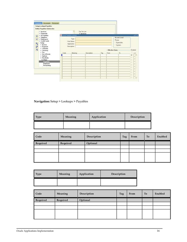 BR100 Oracle AP Setup | DOCX | Computer Software and Applications ...