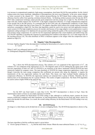 Performance and Analysis of Video Compression Using Block Based Singular Value Decomposition ...