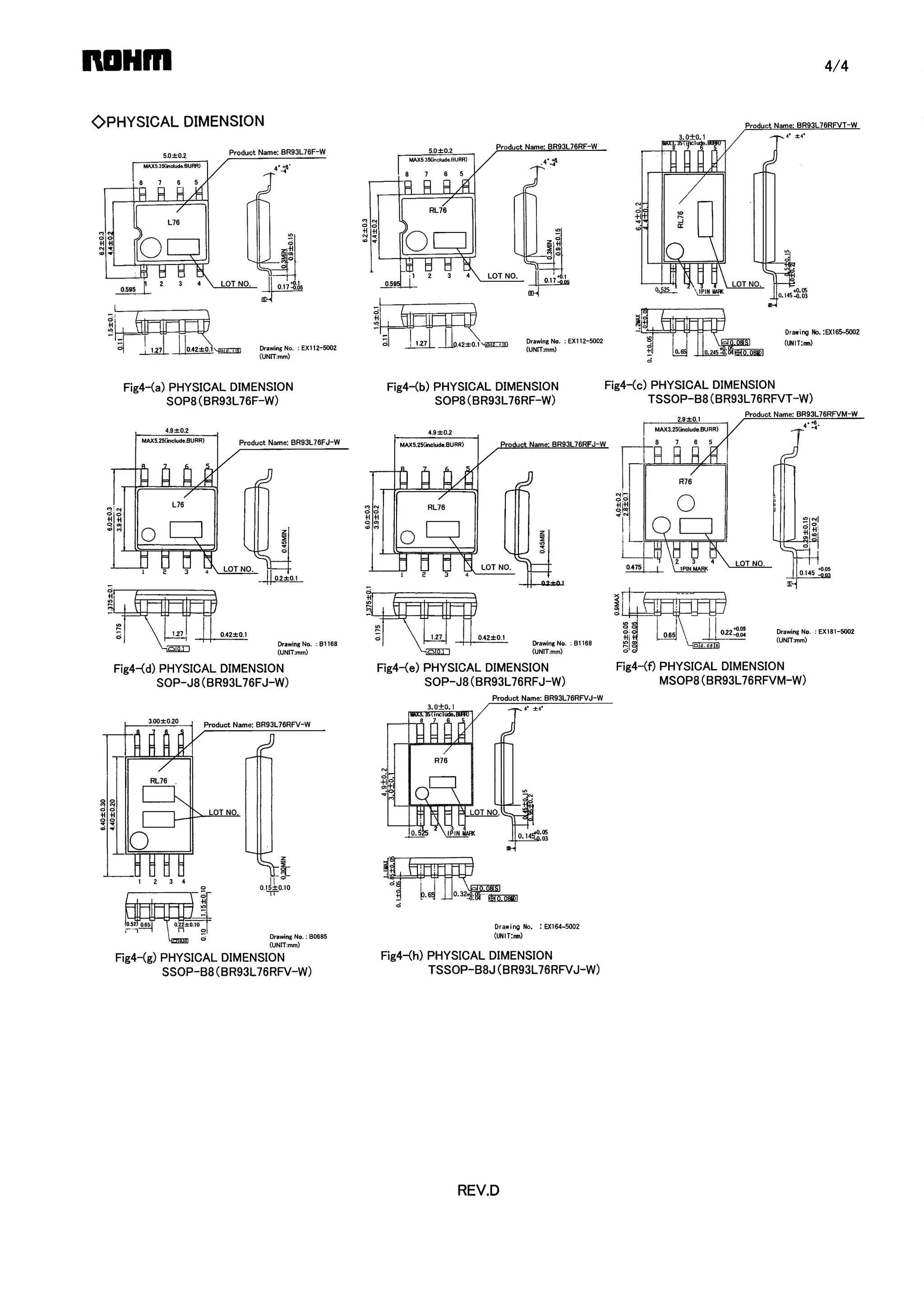 Original EEPROM IC BR93L76RFJ 93L76 RL76 SOP-8 New Rohm | PDF