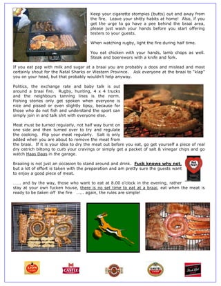 Braai etiquette - The rules are simple! | PDF