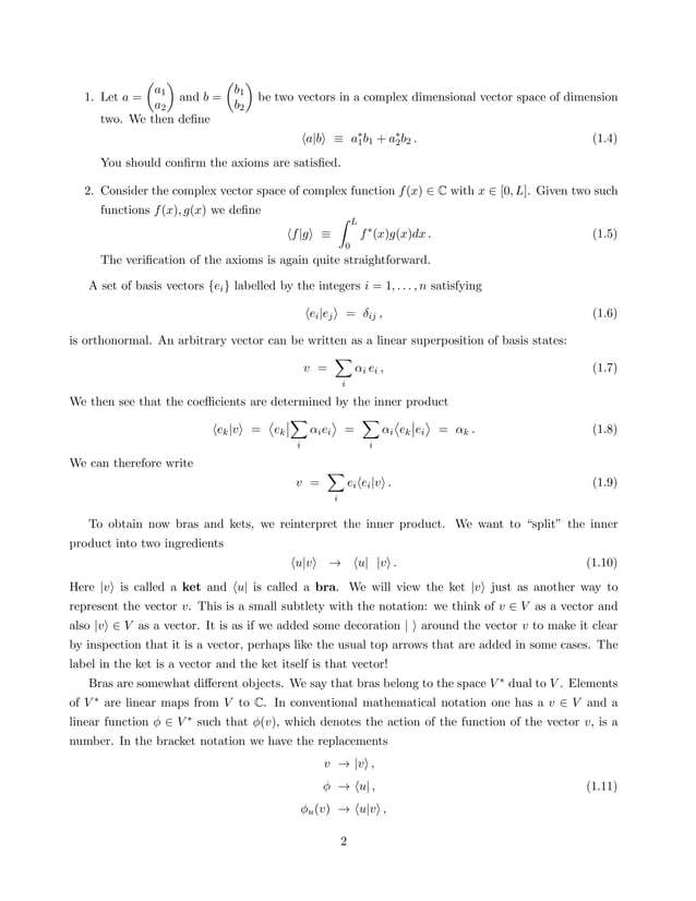 Bra and ket notations | PDF | Physics | Science
