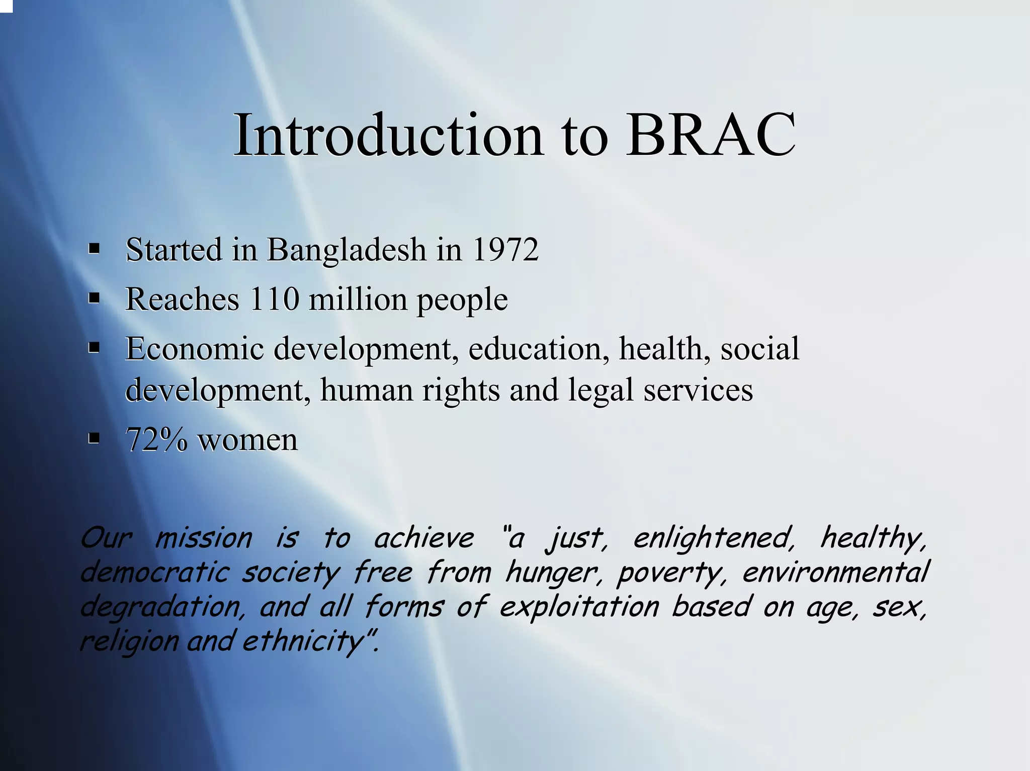 Brac Bangladesh Presentation | PDF